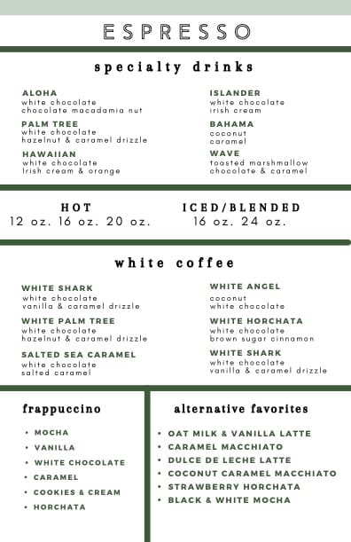 Our Menu | Tropical Express